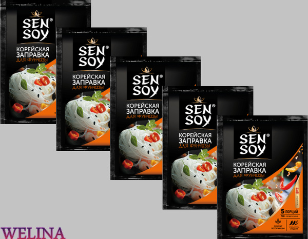 Sen Soy заправка для корейской фунчозы (Набор из 5 шт) 400 гр - купить ...