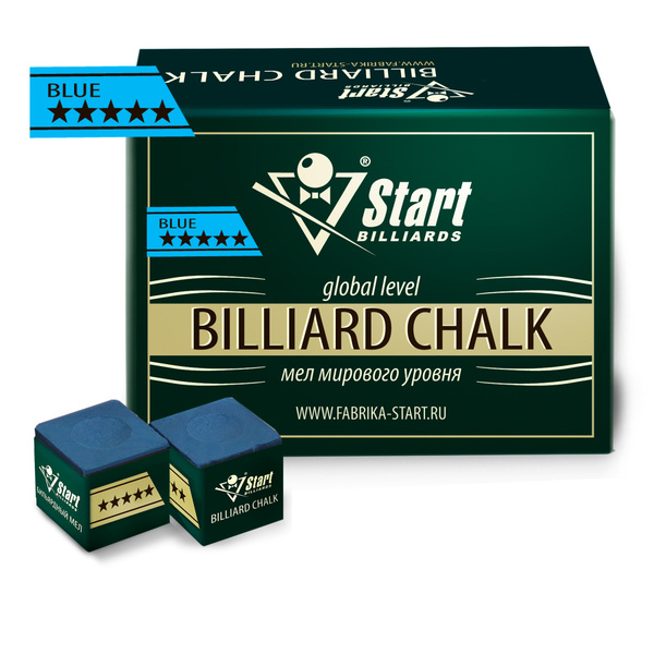 Мел для бильярдного кия Startbilliards 5 звезд синий (72шт) - купить с ...