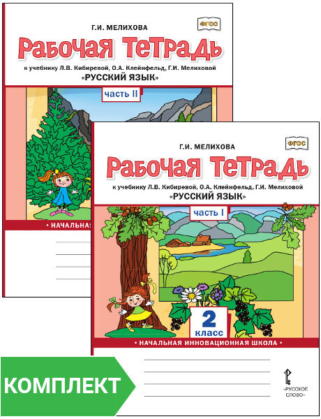 Рабочая тетрадь к учебнику Русский язык. 2 класс. Комплект. Части 1-2 ...