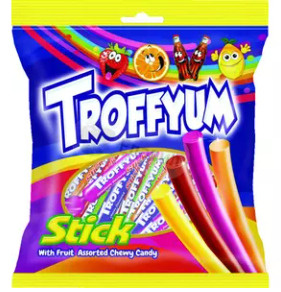 Жевательные палочки TROFFYUM с фруктовым вкусом ассорти 150гр*3шт ...