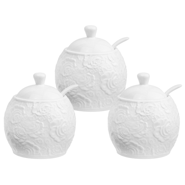 Elan Gallery Сахарница "Розы (Elan Gallery)", диаметр 9 см, 3 шт ...