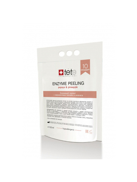 TETE Энзимный пилинг с ферментами папайи и ананаса 100г, Швейцария ...