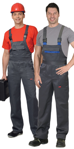 Полукомбинезон рабочий "СИРИУС-ПРОФЕССИОНАЛ" тёмно-серый 44-170 (02290 ...