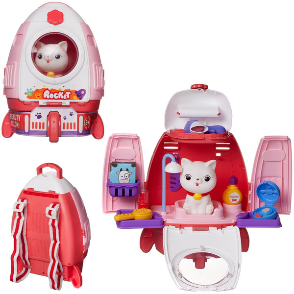 Игровой набор Junfa Ракета-трансформер Зоосалон с кошечкой - купить с доставкой по выгодным ...
