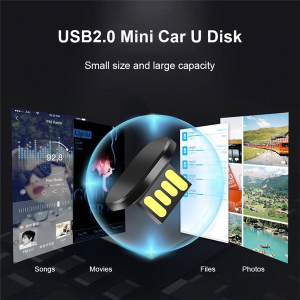 Мини-короткий автомобильный U-диск, USB-флеш-накопитель, память ick 32 ...