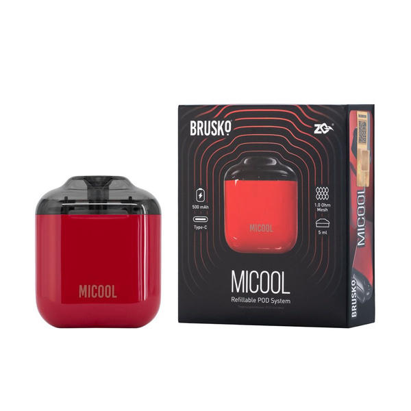 Brusko Micool, 500 mAh, Красный - купить с доставкой по выгодным ценам в интернет-магазине OZON ...
