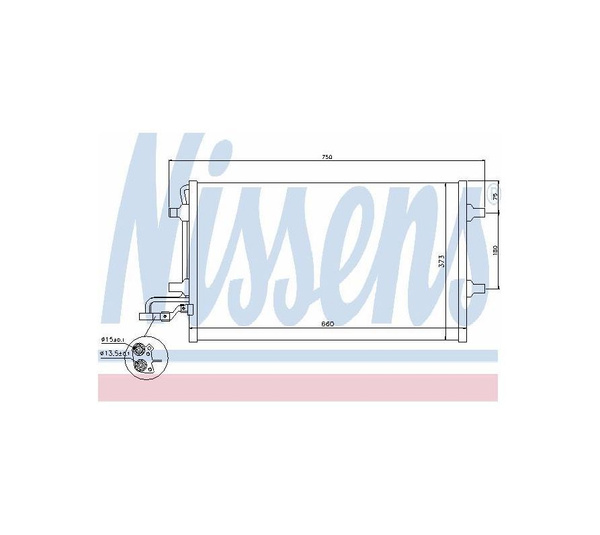 Радиатор кондиционера VOLVO C30 1.6-2.0i/D/FlexiFuel 07-12, C70 II 2.0D ...