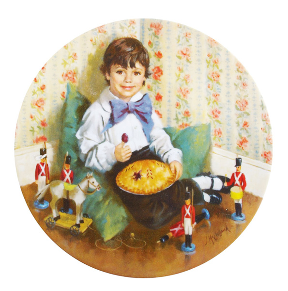 Винтажная декоративная тарелка "Малыш Джек Хорнер". Фарфор, деколь. Reco, США, 1982 год. купить ...