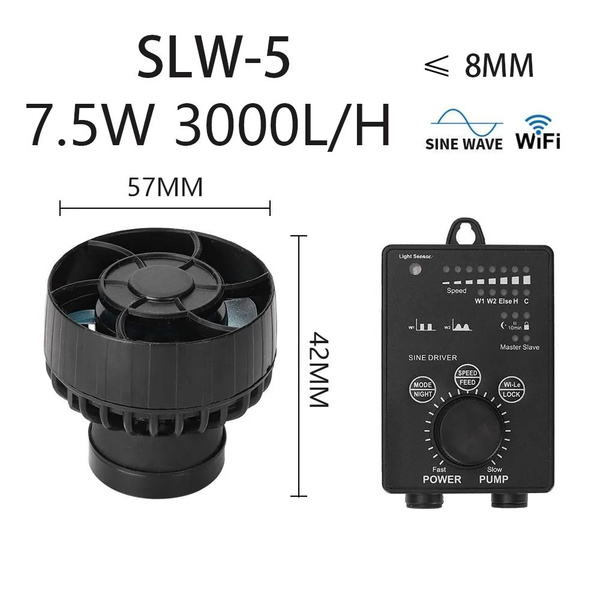 Аквариумный волновой насос с преобразованием частоты JEBAO, SLW-5 7.5 ...