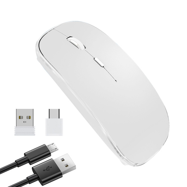 Мышь Тихая беспроводная с 2 приемниками USB Type C беспроводная мышь ...