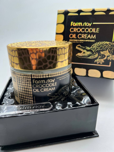 Питательный крем для лица Farm Stay Crocodile Oil Cream с жиром ...