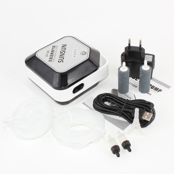 Компрессор с аккумулятором SunSun CP-202 для аквариумов (300 л/ч, 1,5 ...