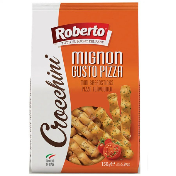 Хлебные палочки "Гриссини Кроккини" миньон со вкусом пиццы Roberto ...