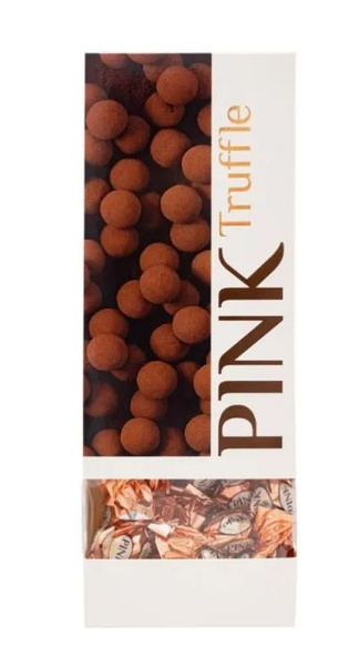 Конфеты трюфельные PINK Truffle мини-конфетки в фантиках с кремовой ...