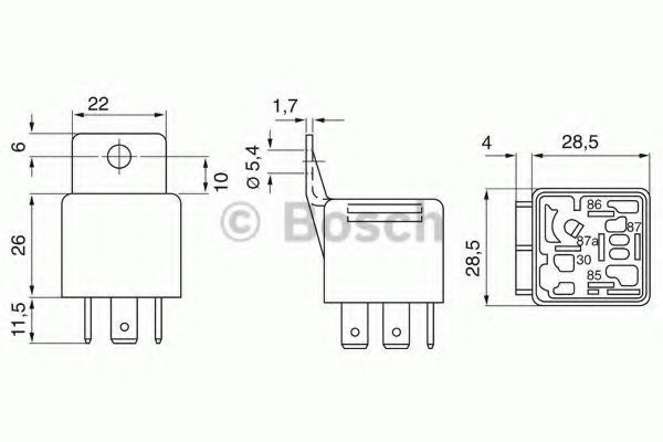 Мини-реле 24в 20а Bosch 0 332 019 203 купить на OZON по низкой цене ...