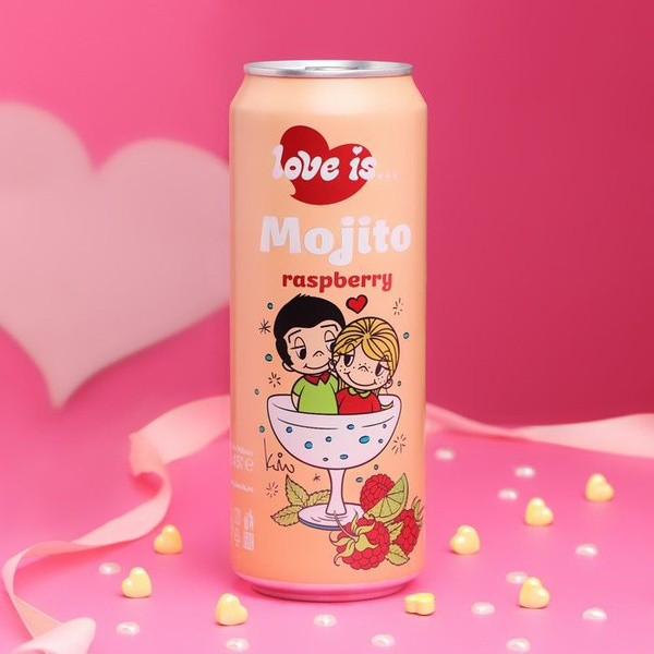 Газированный напиток Love Is Мохито, со вкусом малины, 450 мл - купить ...
