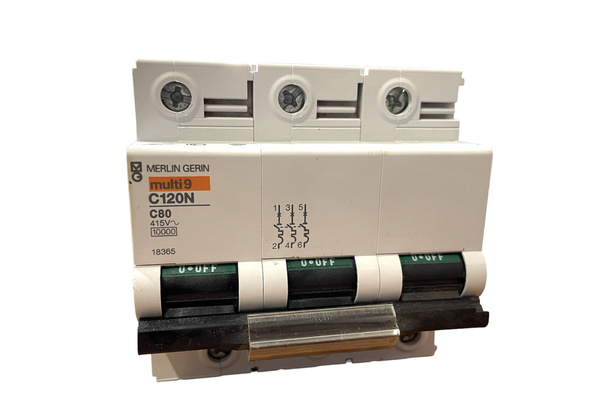 Выключатель автоматический трехполюсной Merlin Gerin Multi9 C120N 3P ...