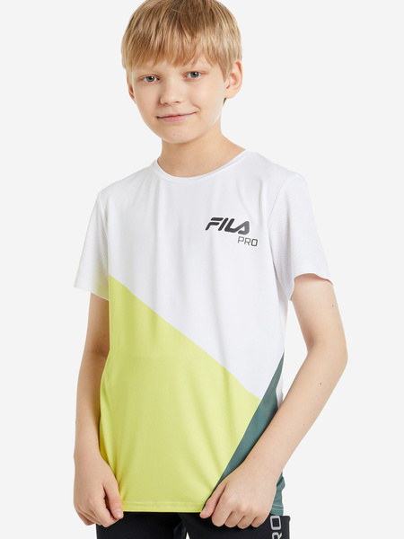 Футболка Fila, размер 164, цвет белый, 87% Полиэстер, 13% Эластан - купить по выгодной цене в ...