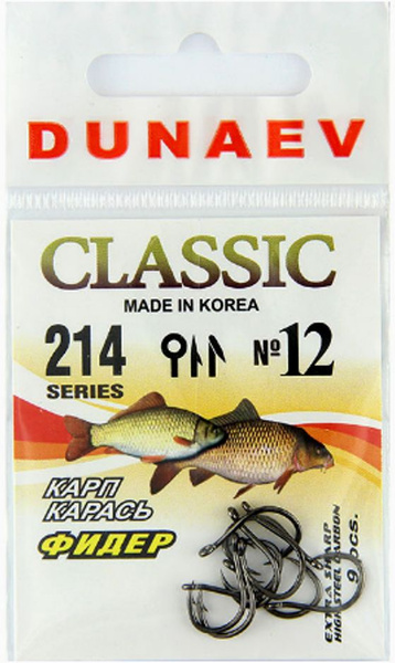 Крючок одинарный Dunaev Classic 214 №12 - купить с доставкой по выгодным ценам в интернет ...