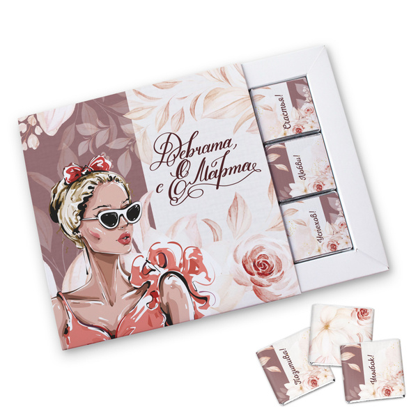 Шоколадный подарочный набор Choco Corp на 8 Марта для женщин, девушек, 9 плиток - купить с ...