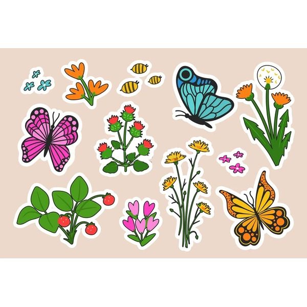 Наклейки стикеры Цветы - купить с доставкой по выгодным ценам в ...