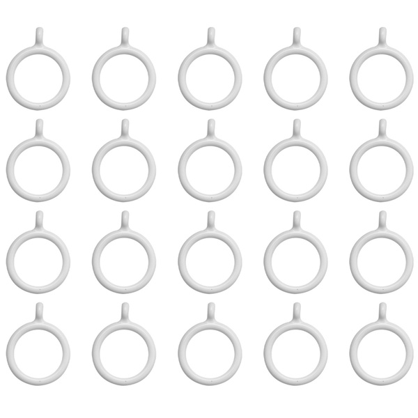 20X Белые 25 мм внутренние пластиковые кольца для штор купить на OZON ...