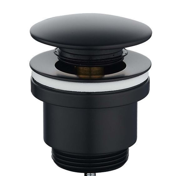 Донный клапан для раковины Haiba HB64-7 черный - купить с доставкой по выгодным ценам в интернет ...