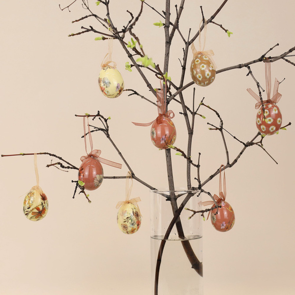 Пасхальные украшения Kaemingk Яйца Easter Etude 5 см, 8 шт, подвеска - купить с доставкой по ...