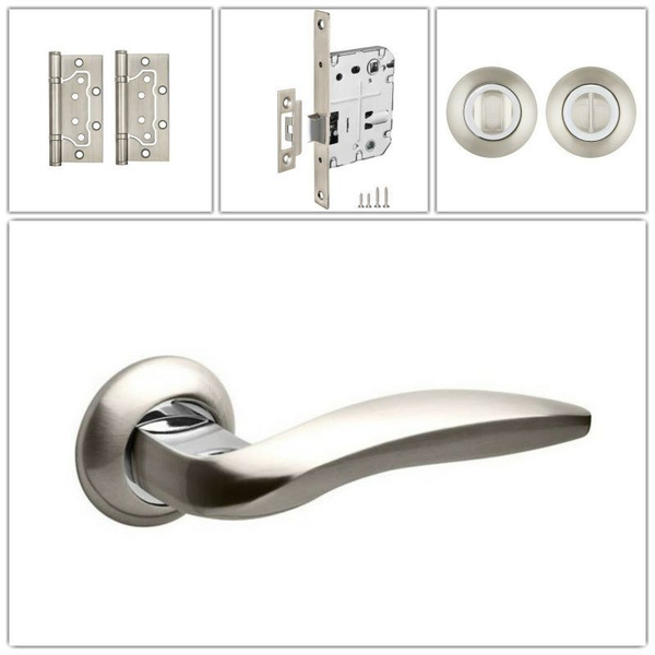 Ручка дверная межкомнатная Fuaro VITA_RM_SN/CP-3_WC, матовый никель ...