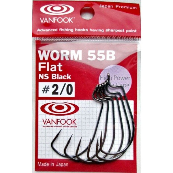 Крючки Vanfook офсетные WORM 55B Flat NS Black #2/0 (6шт) купить на OZON по низкой цене (924357619)