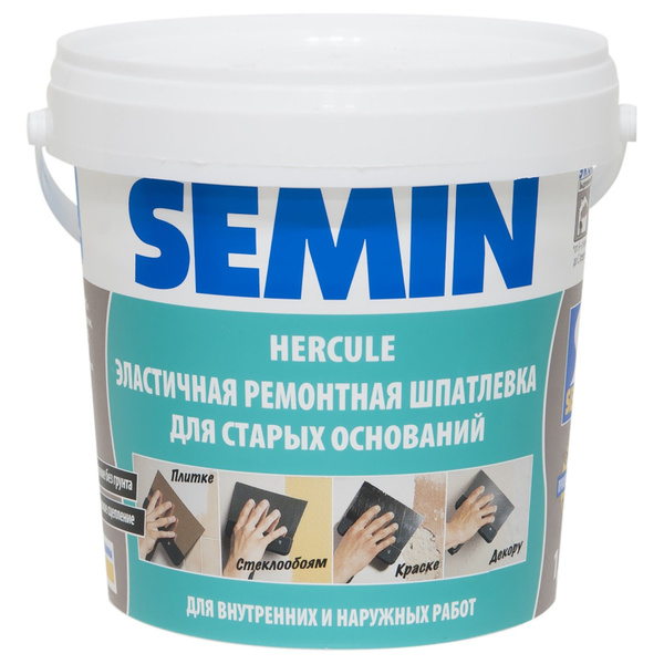 Шпаклёвка полимерная влагостойкая Semin Hercule, 1,5 кг, ZR211856090 ...