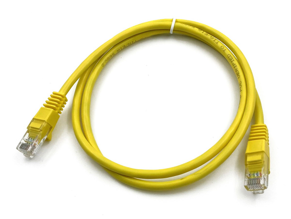 Кабель Buro Патч-корд UTP-5E-1M-Y UTP 4 пары cat5E CCA molded 1м желтый ...