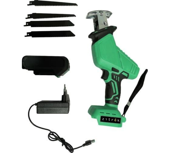 Zitrek Пила сабельная аккумуляторная ZKRS20V (20В, Li-Ion аккум. 2шт., кейс) 082-1891 по ...