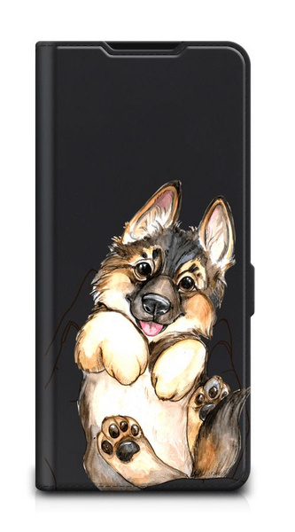 Чехол книжка на Tecno Spark Go 2024 Spark 20c Текно Спарк Го 2024 Спарк 20c с принтом Щенок