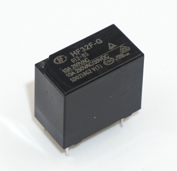 Силовое реле HF32F-G-012-HS(12V,10A,250VAC/30VDC,4PIN) HONGFA HF32F-G ...