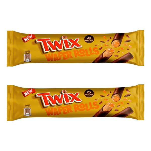 Шоколадные вафельные трубочки Twix Caramel Wafer Rolls 2 шт. по 22 г ОАЭ купить на OZON по ...