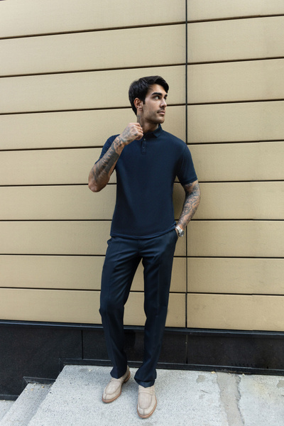 Поло NuCode, размер 48, цвет синий, 80% хлопок, 20% полиэстер - купить по выгодной цене в ...