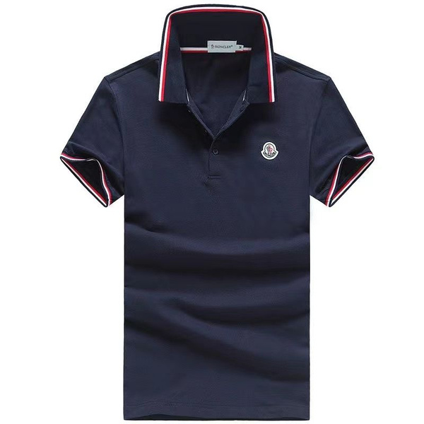 Поло MONCLER, размер 46, цвет голубой, 100%Хлопок - купить по выгодной ...