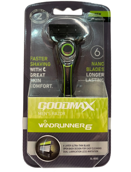 Бритвенный станок многоразовый для мужчин GOODMAX (1шт. + 2 сменные ...