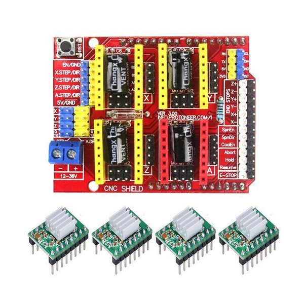 Плата расширения Arduino Uno для создания 3d принтера с драйвером шагового двигателя A4988 4