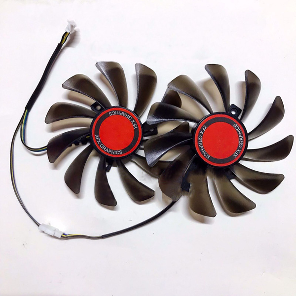 Для видеокарты XFX RX580 584 588 Part Двойной вентилятор охлаждения ...