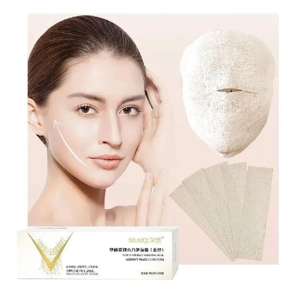 Mummy facial face mask Гипсовая бандажная маска для лица с лифтинг ...