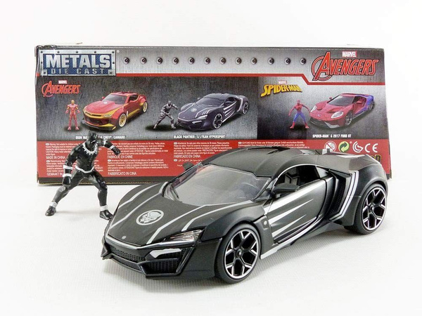 Машинка Jada Toys 1:24 Rubber Marvel Black Panther & Lykan Hypersport ...