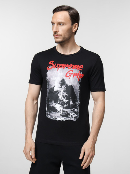 Футболка Supreme Grip, размер 44, цвет черный, 100% хлопок - купить по ...