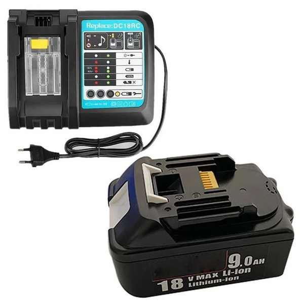 BL1860 18V 9.0Ah Аккумулятор для электроинструмента Makita+Зарядное ...