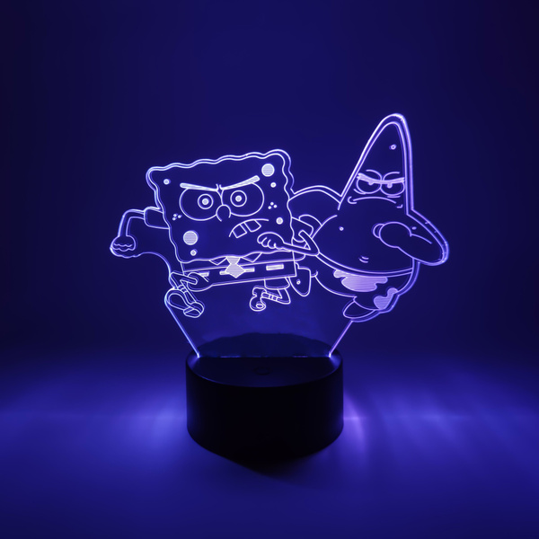 Купить LED ночник Губка Боб, Патрик Стар / SpongeBob, Patrick из ...