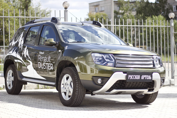 Решетка радиатора с сеткой металлик (4 мм) Вариант 1 для Renault Duster ...