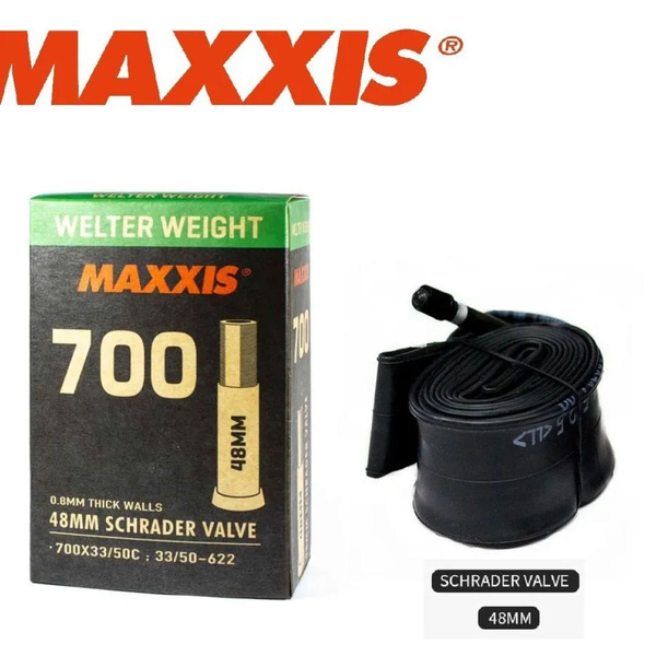 Камера для велосипеда 700x33/50С 28", Maxxis, автониппель 48 мм ...