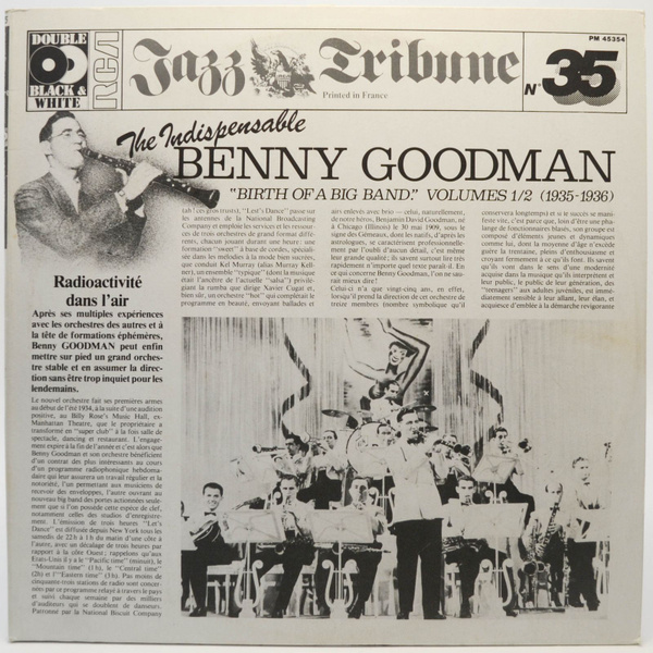 Виниловая плаcтинка The Indispensable Benny Goodman: "Birth Of A Big Band" Volumes 1/2 (1935 ...