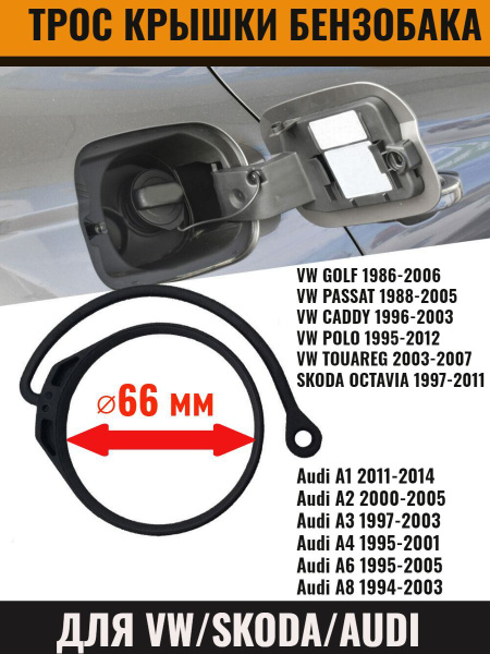 Трос хомут крышки Топливного бака Vw Golf mk2-mk6 , Passat B3 B4 B5 ...